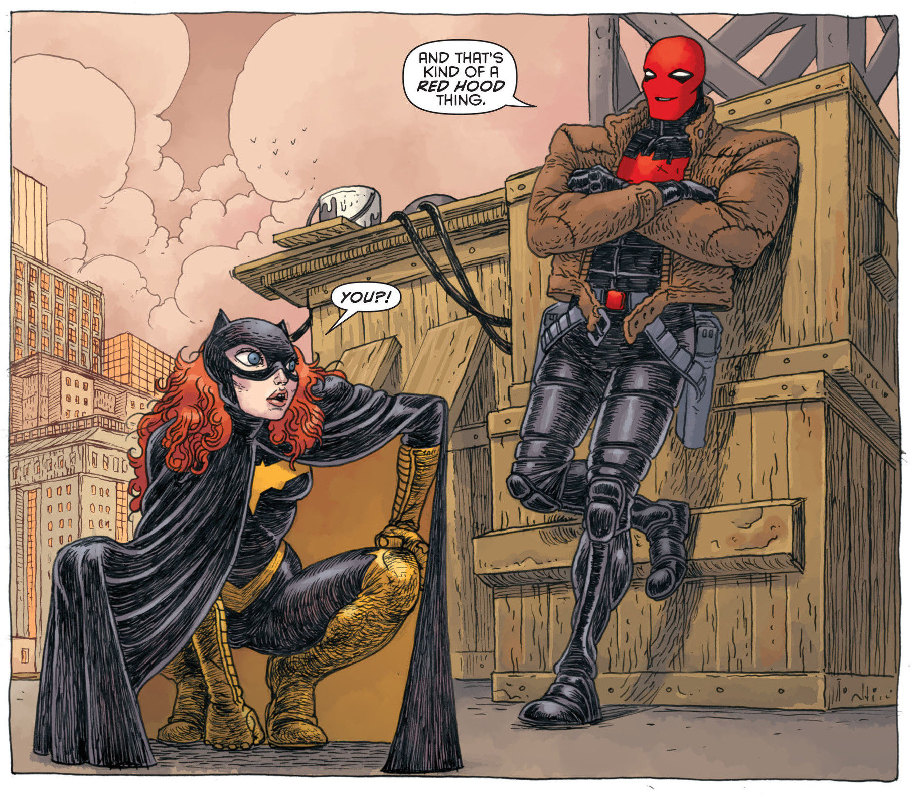 Batgirl and Red Hood by Ian Bertram : r/comicbooks